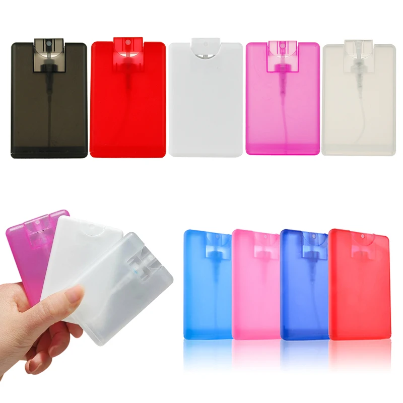 5/10/30/50 Portable 20ml Plastic Card Sprayer Bottle Black Clear Pink ...