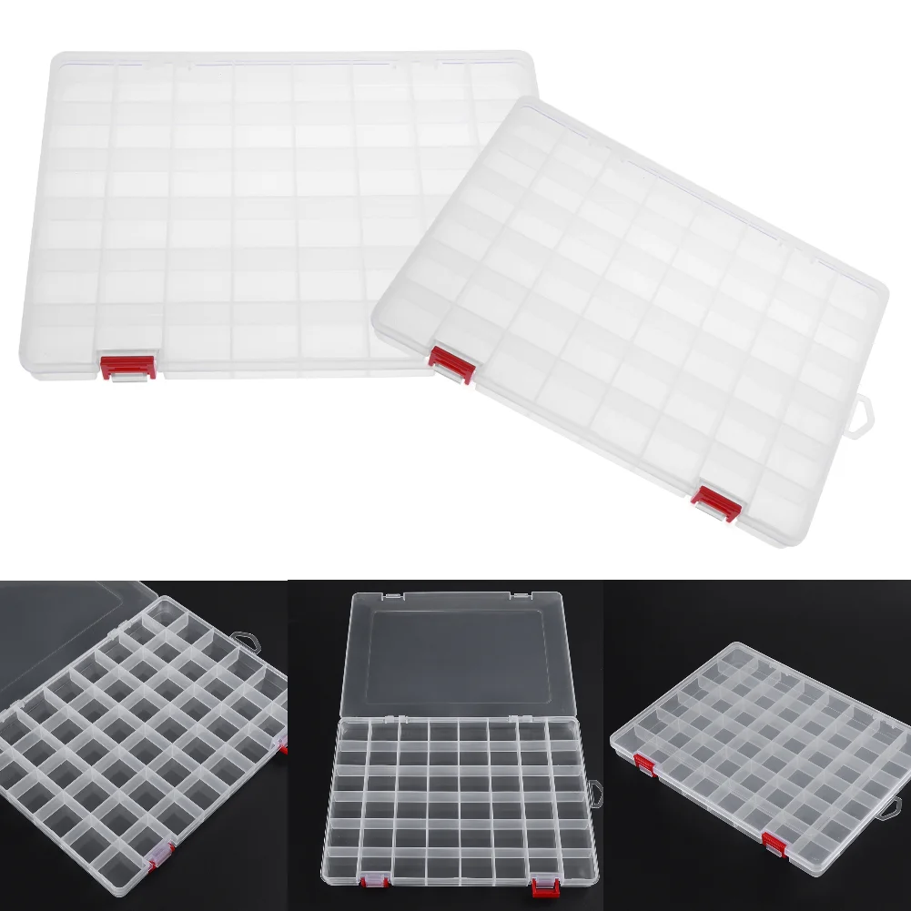 1-5PCS-48-Slot-Transparent-Square-Plastic-Storage-Box-Diamond-Painting ...