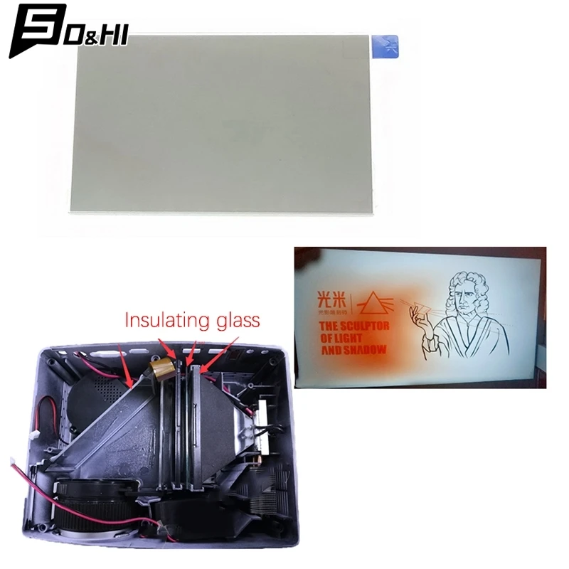 Thermal-isolating Polarizer Glass For 4 Inch Lcd Mini Led Projector ...
