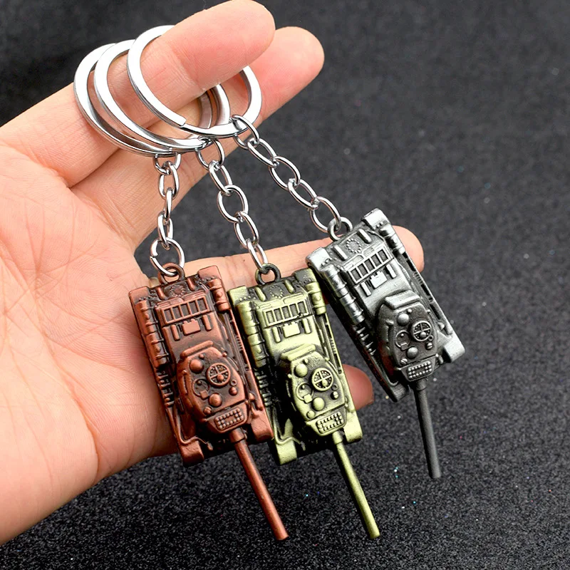 Metal-World-Of-Tanks-Keychains-Punk-Weapon-Model-Pendant-Keyring-for ...