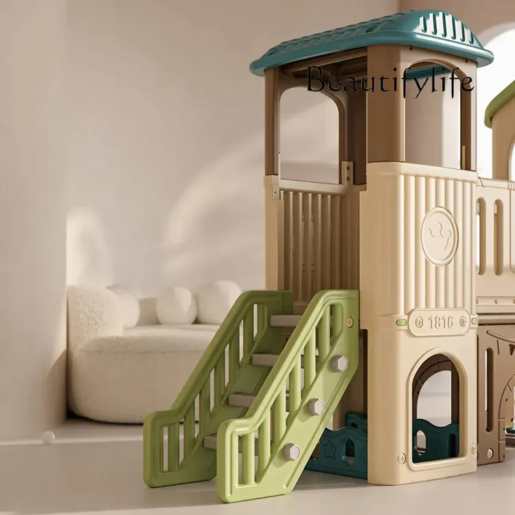 A Small Plastic Slide Playground Set Kids Play House With Slide 2025 ...