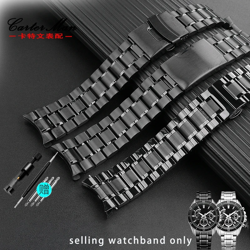 Black Precision Steel Watch strap for Armani Black Knight for Citizen ...
