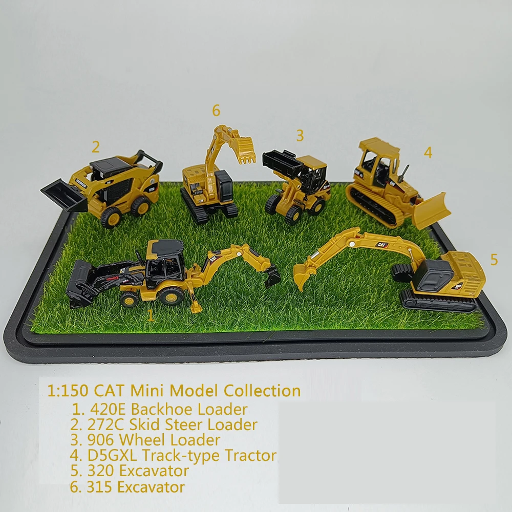 CAT-Mini-Model-1-150-Excavator-Bulldozer-Skid-Steer-Loader-Backhoe ...