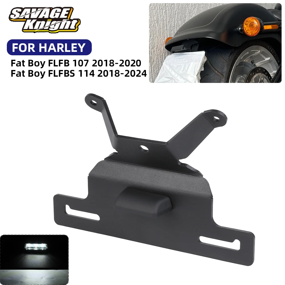 License Plate Holder For Harley FAT BOY FLFB 107 FLFBS 114 2018-2024 ...