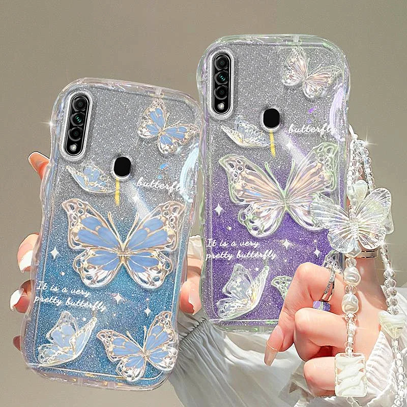 Fashion-3D-Butterfly-Bracelet-Chain-Phone-Case-For-Samsung-A04-A04S ...