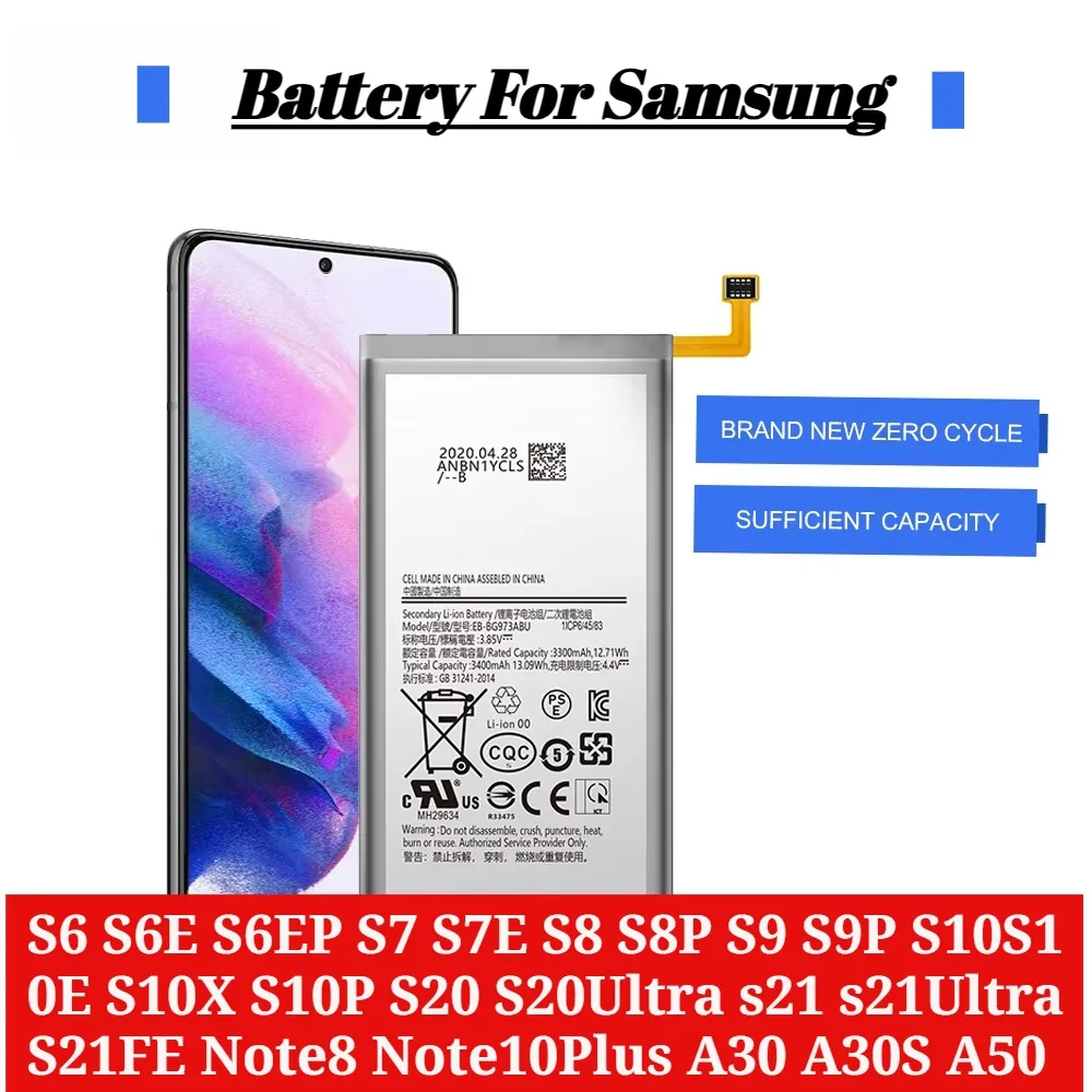 New Battery for Samsung Galaxy S10e S10 S9 S8 Plus Note 10 8 S10X S20 ...