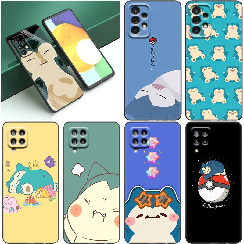Snorlax-Pokemon-Black-Case-For-Samsung-Galaxy-A12-A13-A14-A22-A23-A32 ...