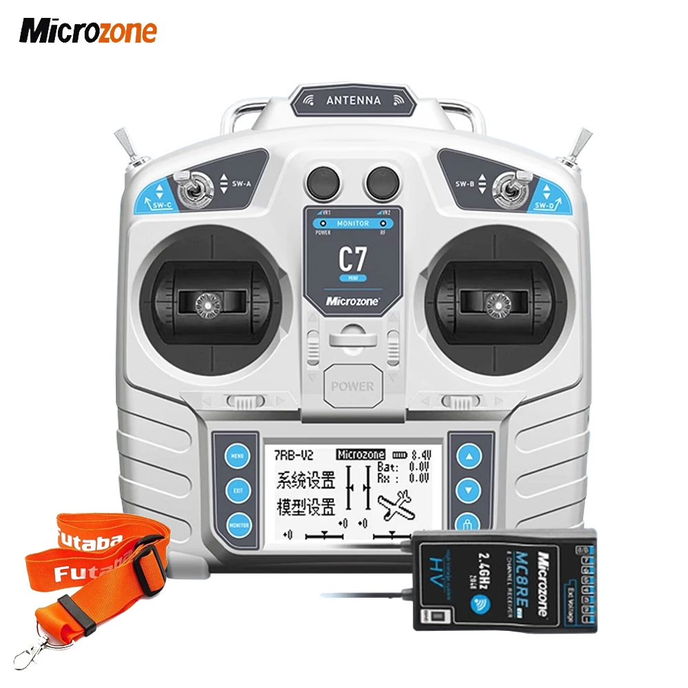 MicroZone-C7-MINI-MC7-2-4Ghz-8CH-RC-Transmitter-Remote-Control-MC8RE-V2 ...