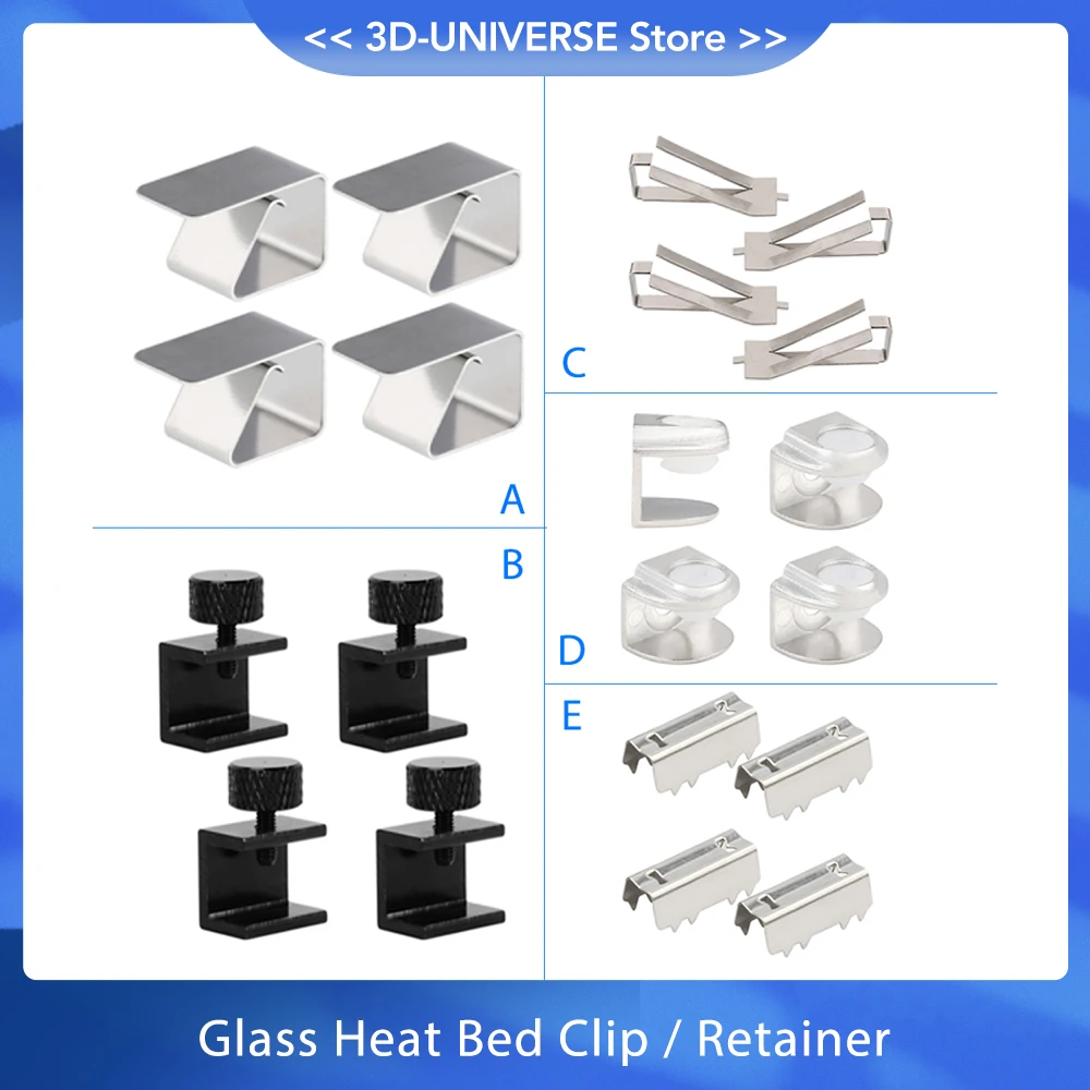 4Pcs-Glass-Heatbed-Clip-Ultrabase-Hotbed-Clamp-Clip-Aluminium-Alloy ...