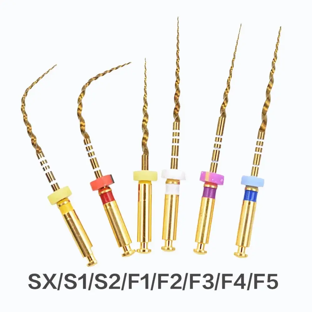 6Pcs-Box-19mm-21mm-25mm-31mm-SX-F3-Denspay-Dental-Gold-Flexible-Files ...