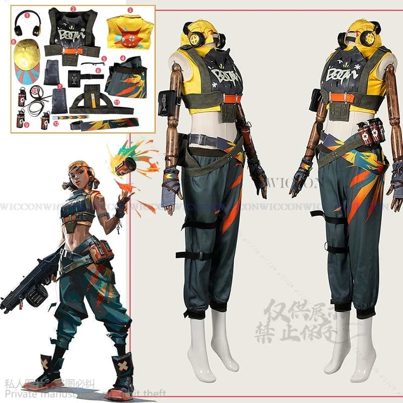 Anime-Game-VALORANT-Raze-Cosplay-Costume-Tayane-Alves-Outfit-Raze ...