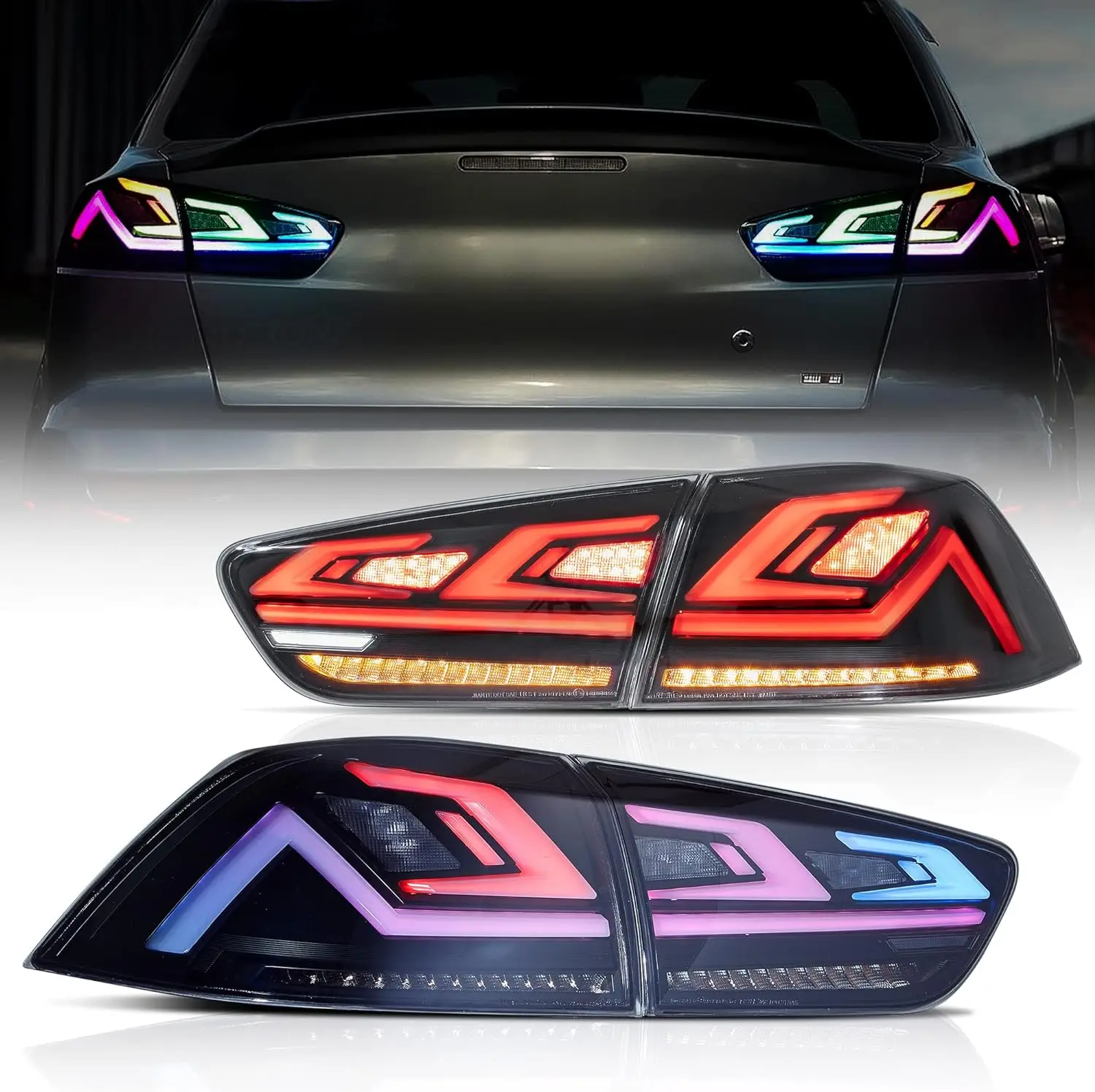 Luci-posteriori-a-LED-RGB-per-Mitsubishi-Lancer-EVO-X-2008-2020con ...