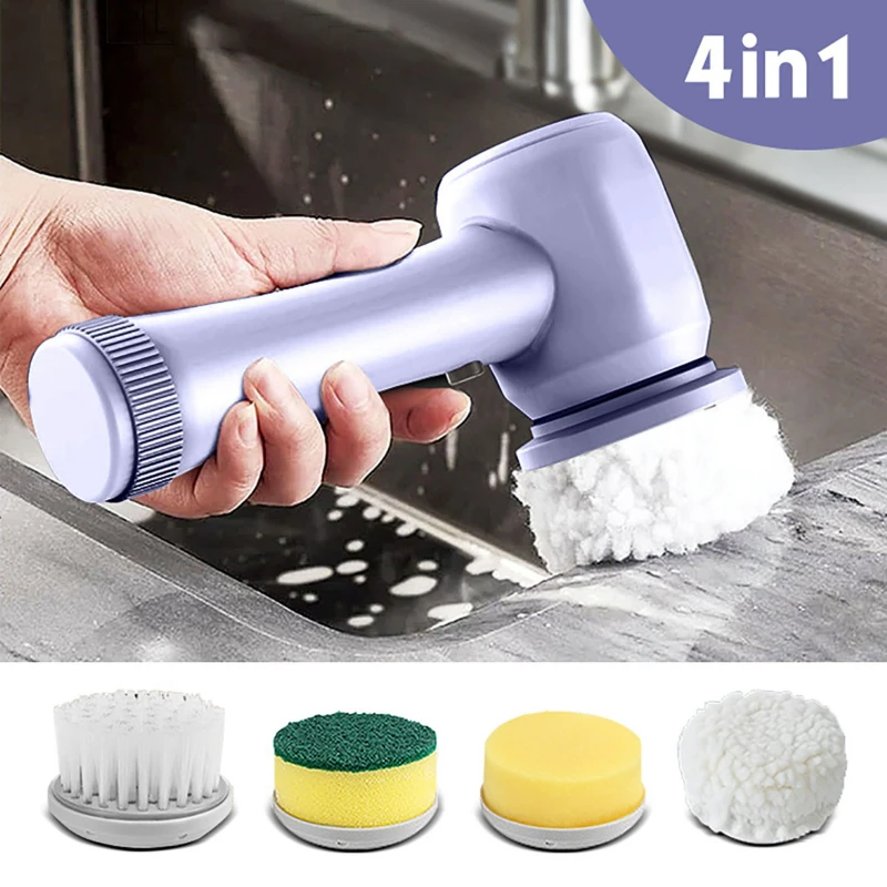 Multi-Functions-Cleaning-Brush-4-in-1-Spinning-Scrubber-Hand-Held ...