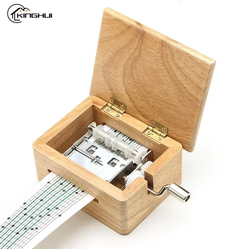 15-30-Tone-Hand-cranked-Music-Box-with-Paper-Tape-Puncher-Wooden-Box ...