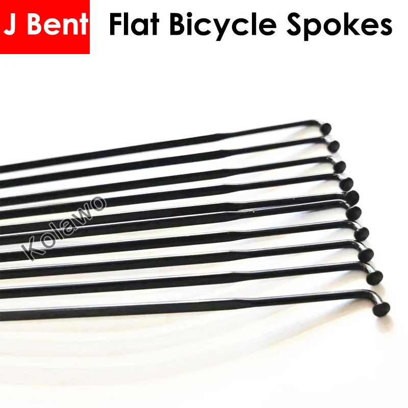 MTB-J-bent-Flat-Spokes-14G-Black-Steel-Rays-Spokes-Bicycle-Aero-Spokes ...