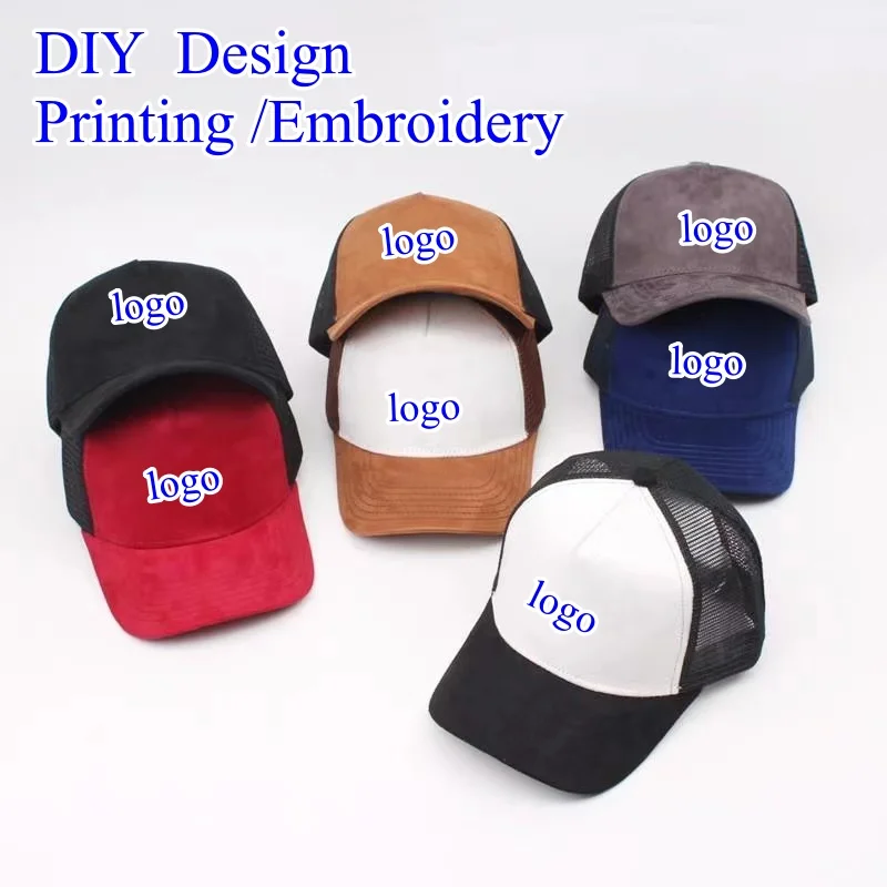 Custom-1-pc-5-panel-Suede-Mesh-Baseball-Cap-Print-Embroidery-Logo ...