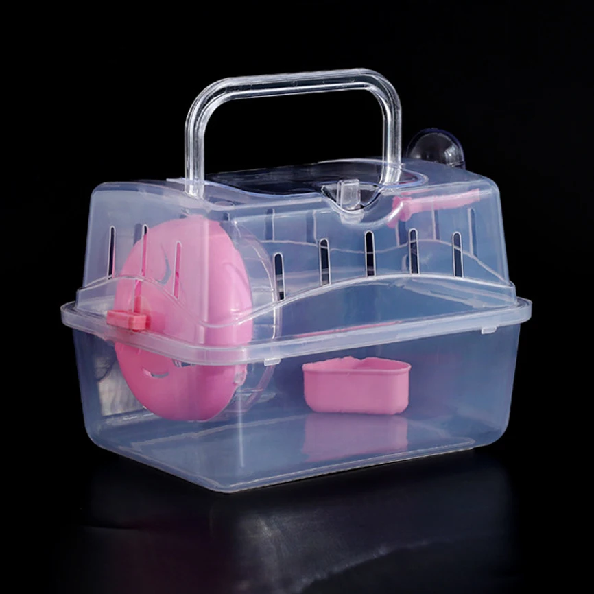 Portable Transport Hamster Cage Guinea Pig Breathable Small Pet Carrier ...
