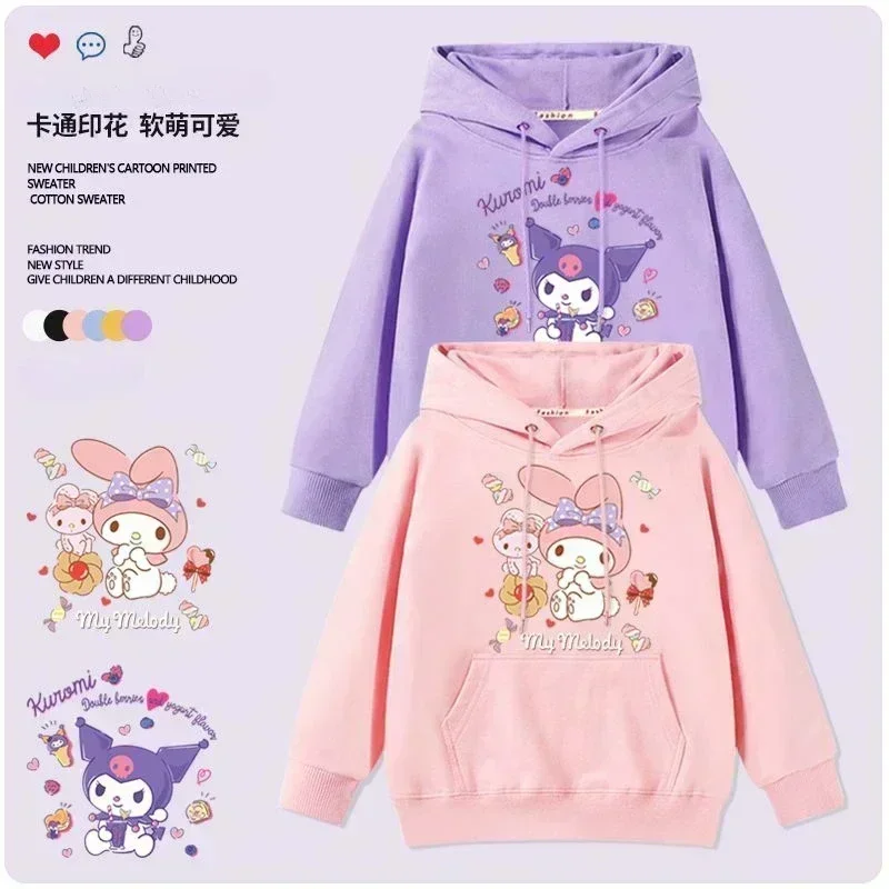 Sanrio-My-Melody-Kuromi-Kawaii-Parent-child-Outfit-Hooded-Sweater-Plus ...
