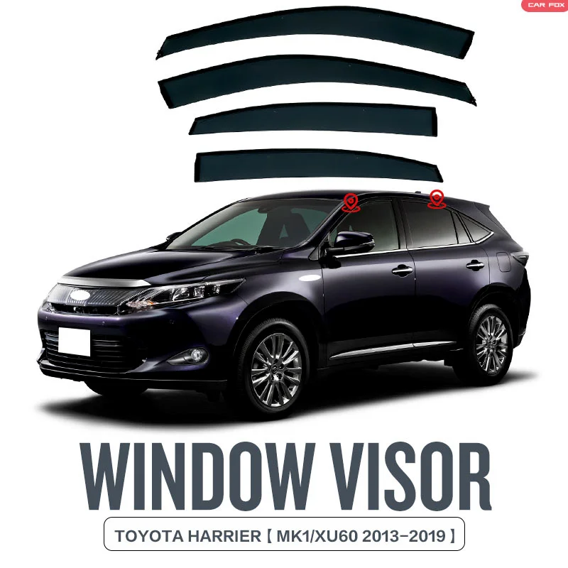 For-Toyota-HARRIER-MK1-XU60-2013-2019-Window-Visor-Rain-OR-Shine-Side ...
