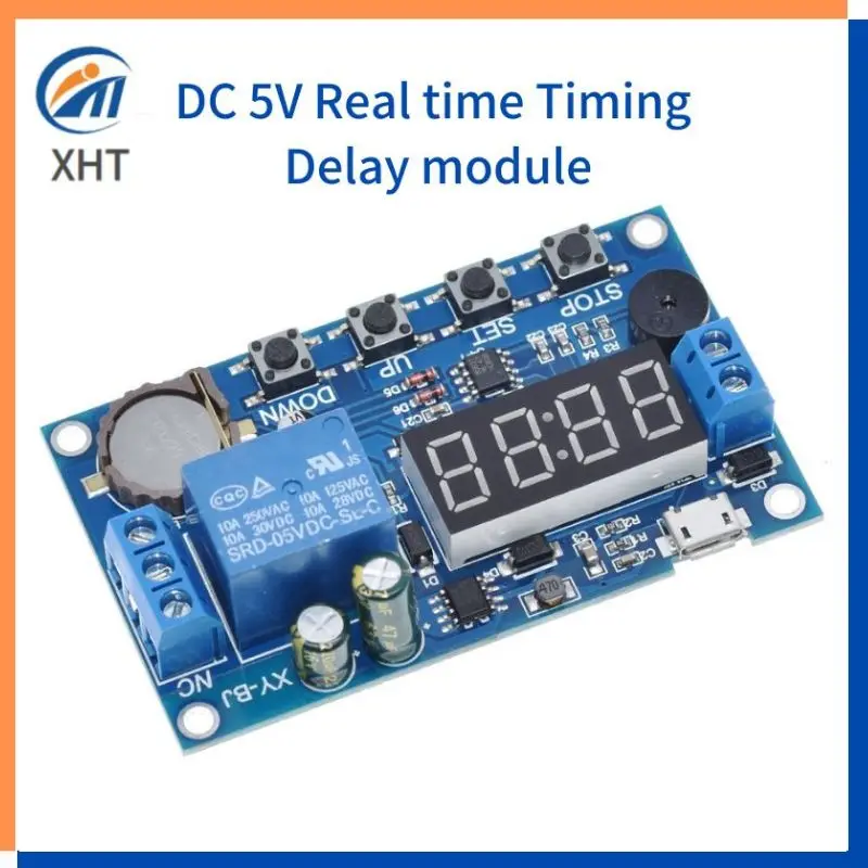 DC 5V Real time Timing Delay Timer Relay Module Switch Control Clock Synchronization Multiple ...