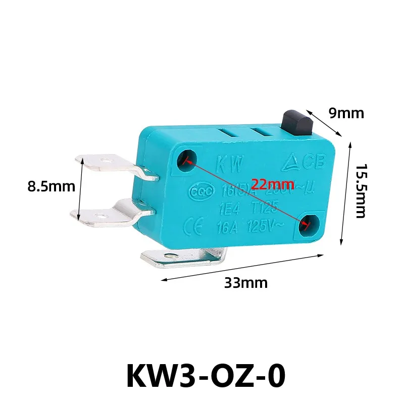 KW3-OZ Micro switch Right angle 2PIN silver contact switch Light ...