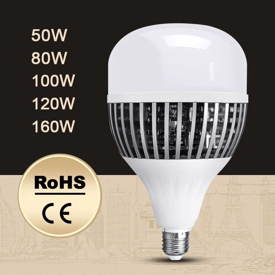 Bombilla-LED-E27-de-alta-potencia-160W-140W-120W-100W-80W-60W-50W-40W ...