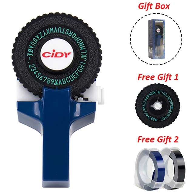 1PCS（with 2 wheel）CIDY C101 embossing label maker for 9mm dymo/motex ...
