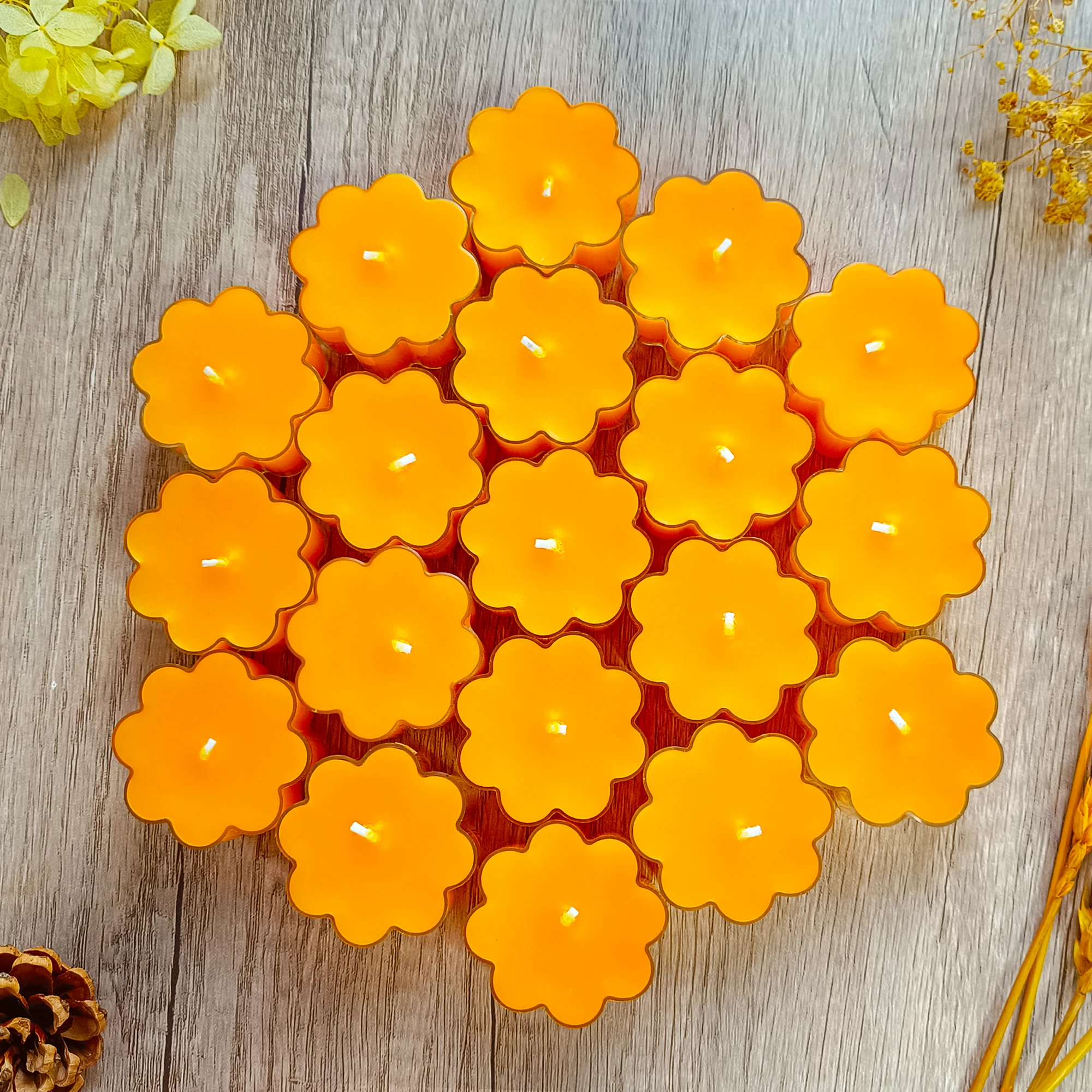 12Pack Beeswax Honey Candles Church Prayer Religous 3D Tealight Candles ...
