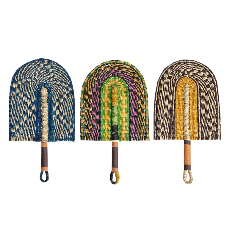 Bohemian-Sea-Grass-Hand-Fan-Woven-Manual-Paddle-Fan-Wall-Decoration ...