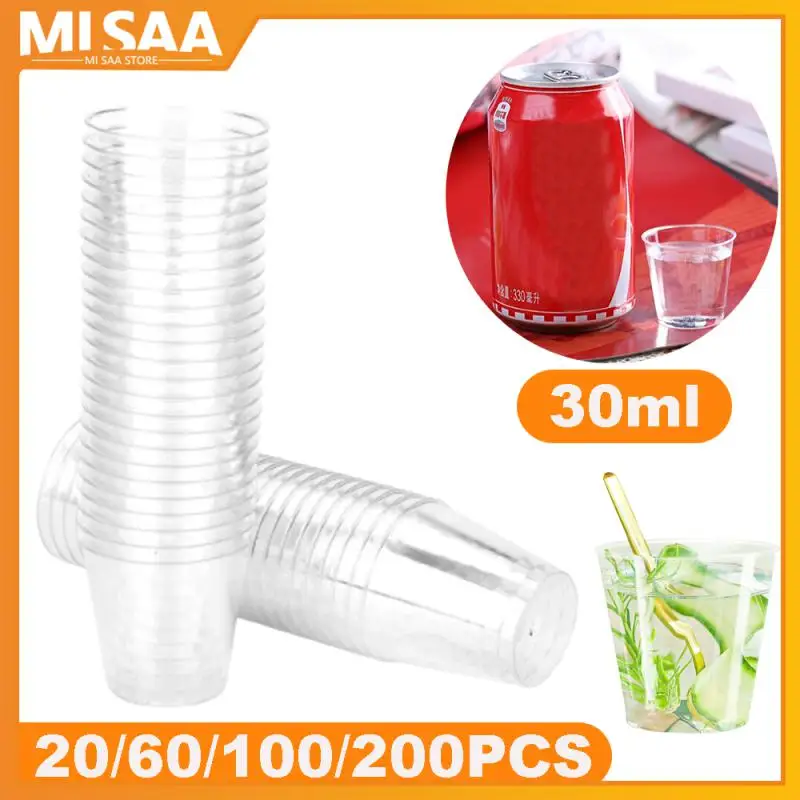 Disposable Cups Plastic Shot Glass Disposable Container Clear Plastic ...