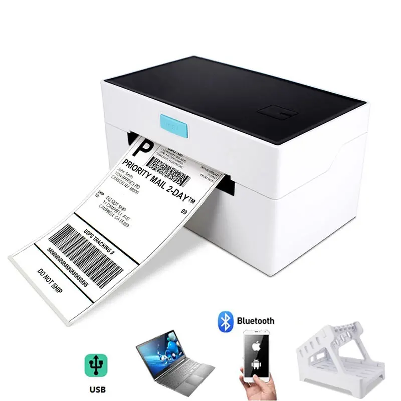 High Speed Desktop Thermal Printer USB Bluetooth Label Maker Sticker ...