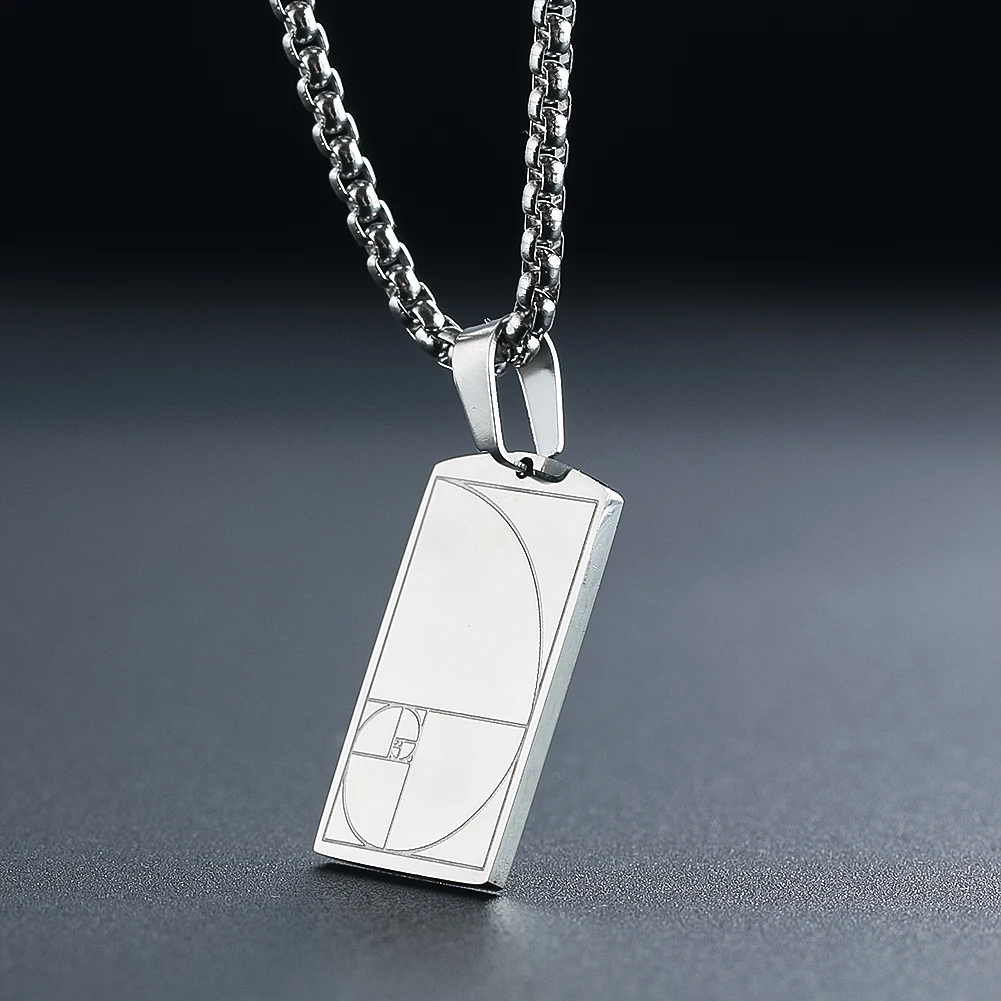 Charm-Fibonacci-Sequence-Spiral-Golden-Section-Rectangle-Pendant ...