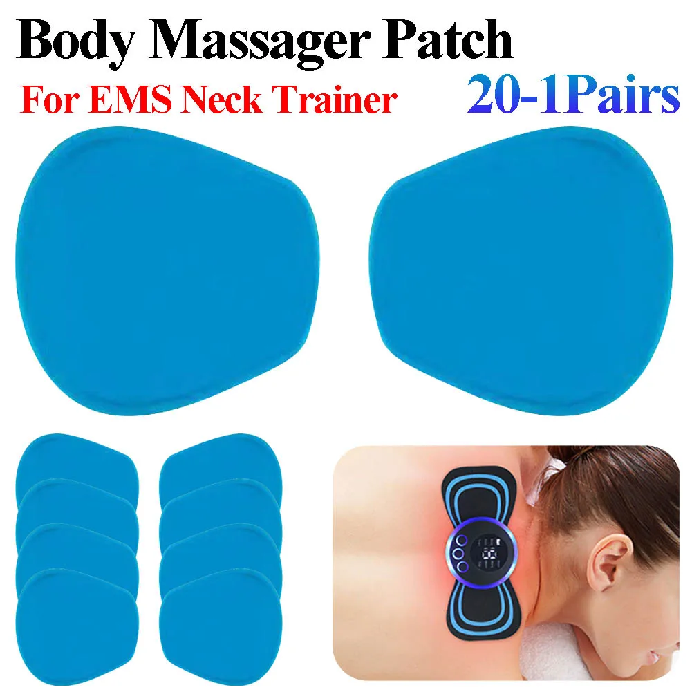 1Pair/2pcs Muscle Stimulator Sticker Reusable Silicon Gel Body Massager ...