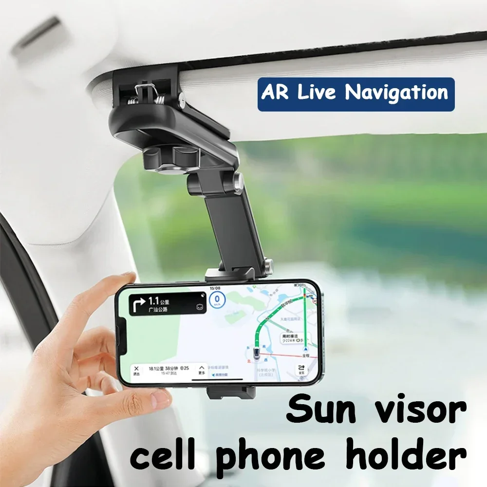 Sun-Visor-Phone-Holder-for-Car-Multifunctional-360-Rotating-Sun-Visor ...