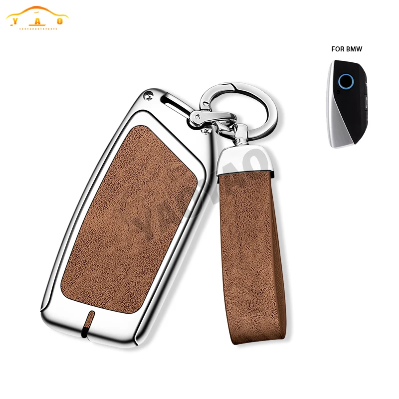 Leather-Car-Smart-Remote-Key-Case-Keychain-For-BMW-I7-X7-G07-LCI-IX-I20 ...