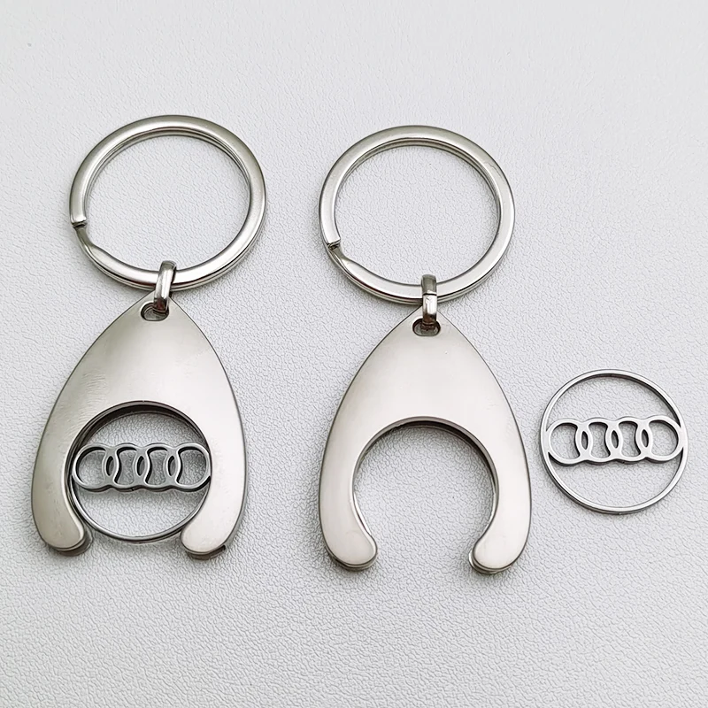 Metal Token Car Logo Keyring Keychain For Audi A1 A2 A3 A4 A5 A6 A7 A8 ...