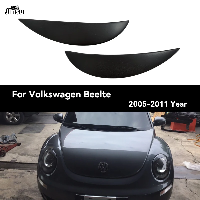 Carbon-Fiber-Headlight-Cover-Eyelids-for-Volkswagen-Beetle-2005-2011 ...
