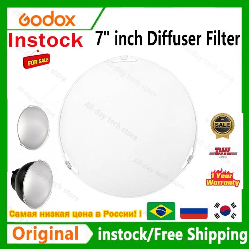 Godox 7" inch Diffuser Filter For Standard Studio Strobe Flash ...