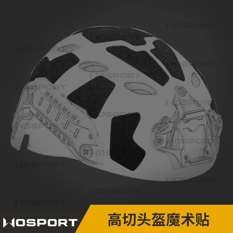 High-Cut-Helmet-Hook-and-Loop-Fast-Helmet-Accessories-Hair-Surface ...