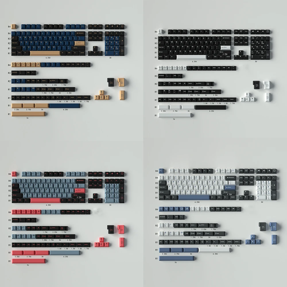 Gmk-Rome-Red-Samurai-Large-Set-Cherry-Profile-Double-Shot-Keycap-Custom ...