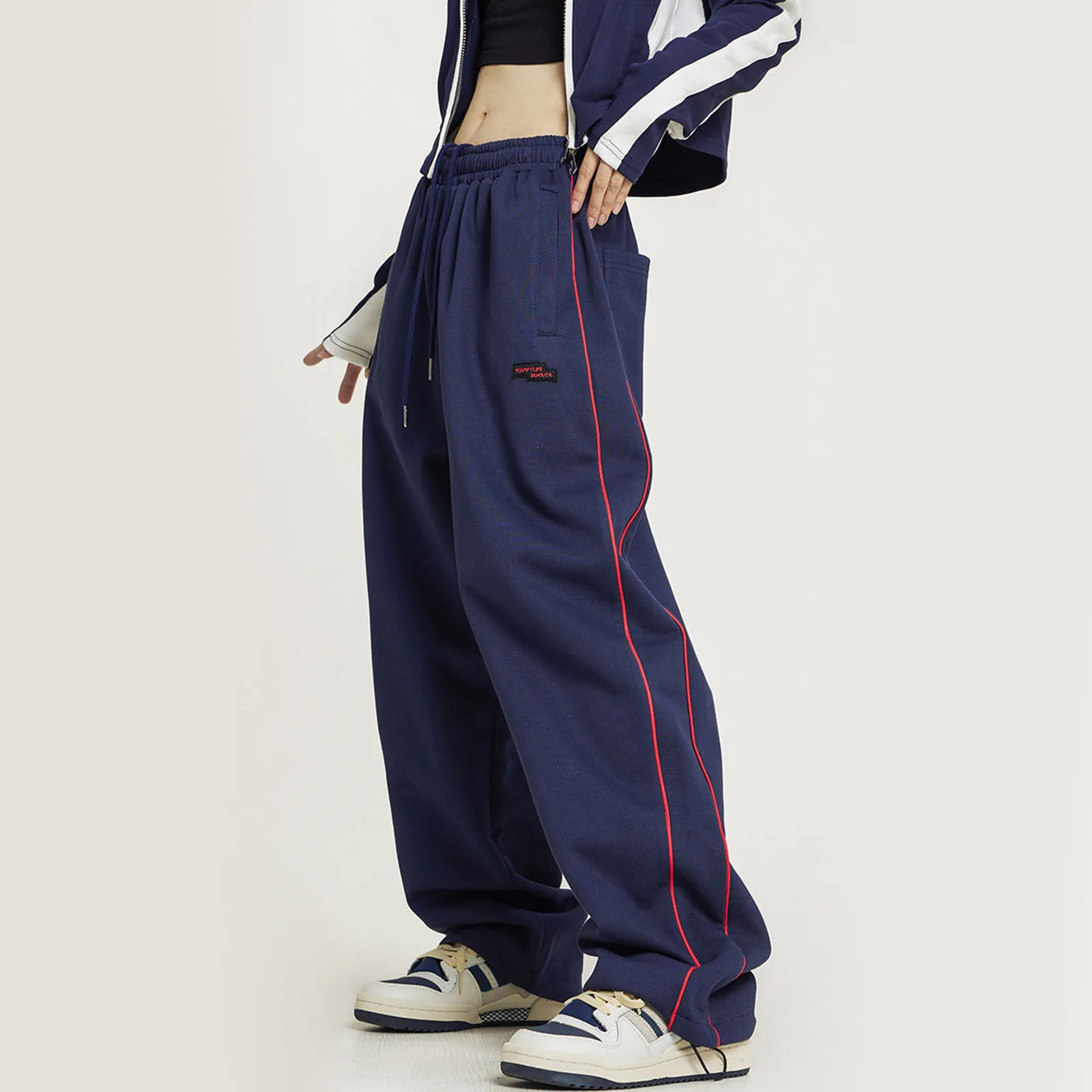 Women-Trousers-Chic-Retro-sports-Pants-Hip-Hop-American-Loose-Y2K ...
