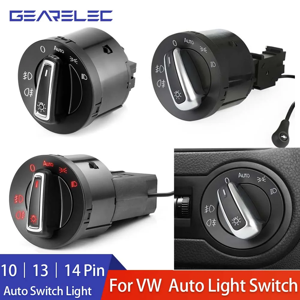 Car Headlight Control Switch For Volkswagen Vw Golf Jetta Mk5 6 Passat ...