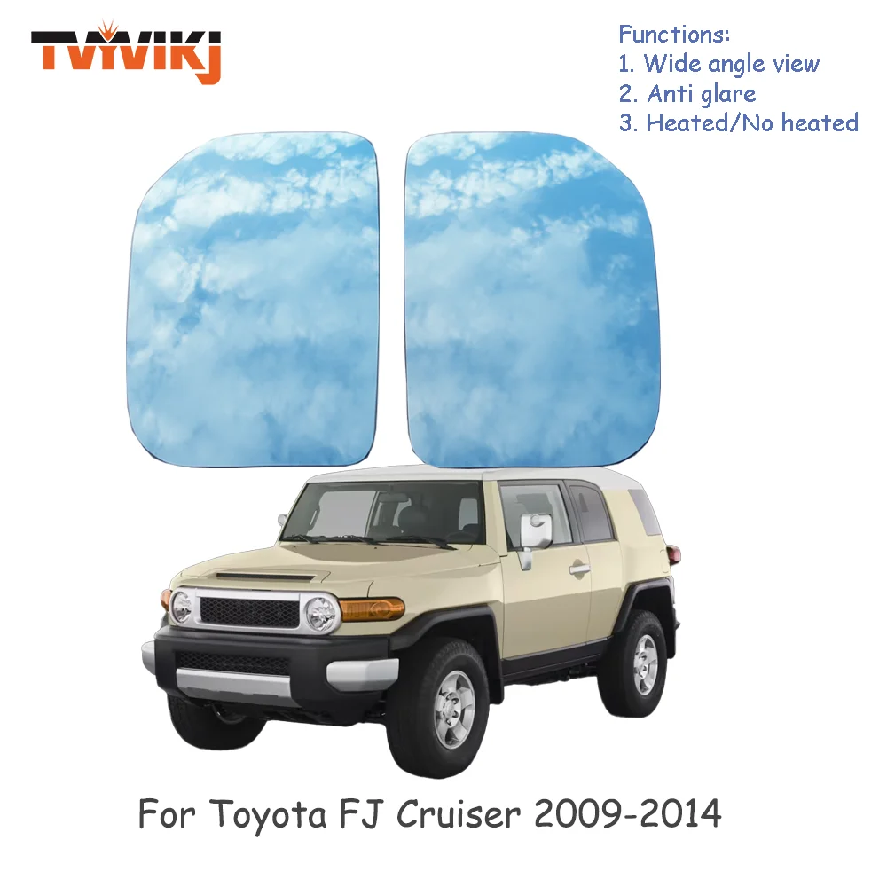 1-Pair-2PCS-Side-rearview-mirror-blue-glass-lens-For-Toyota-FJ-Cruiser ...
