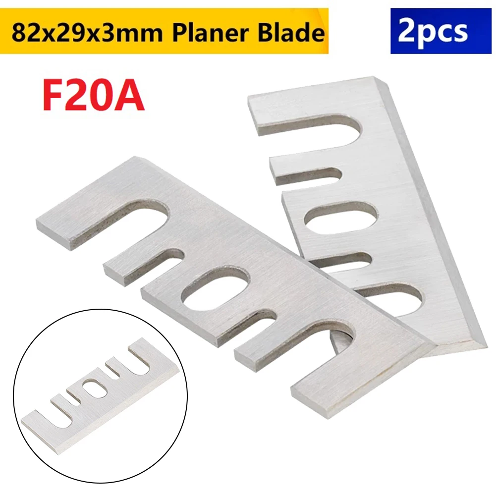 2Pcs 82x29x3mm Electric Planer Blade Knives Cutter HSS Edge Wood Planer ...