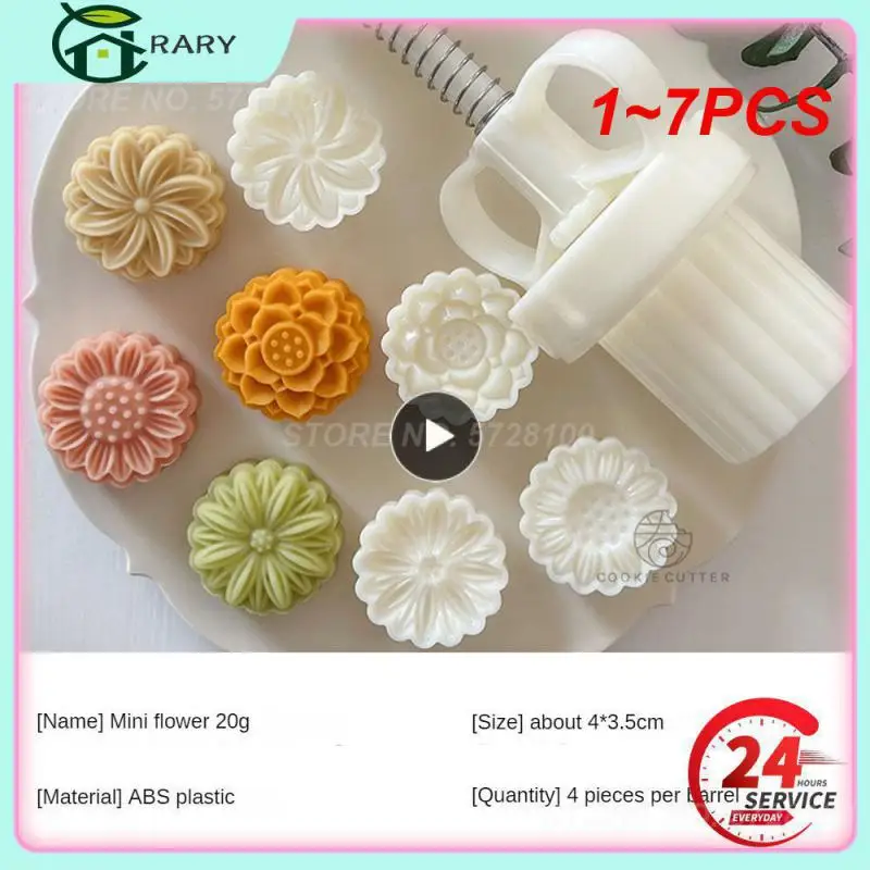 1-7PCS-Mini-Flower-Mooncake-Rose-Daisies-Cherry-Blossom-Sunflower-Shape ...