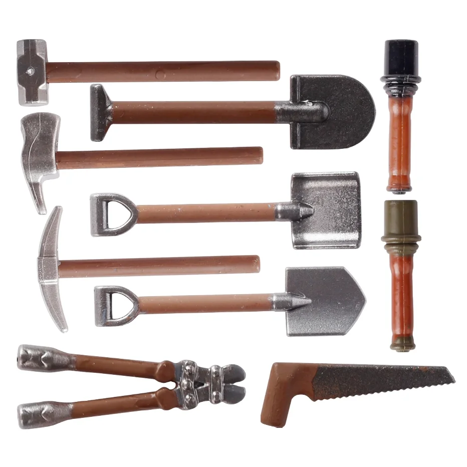 MOC-Military-SWAT-Weapons-Building-Blocks-Shovel-Arms-Farm-Tools-Pliers ...