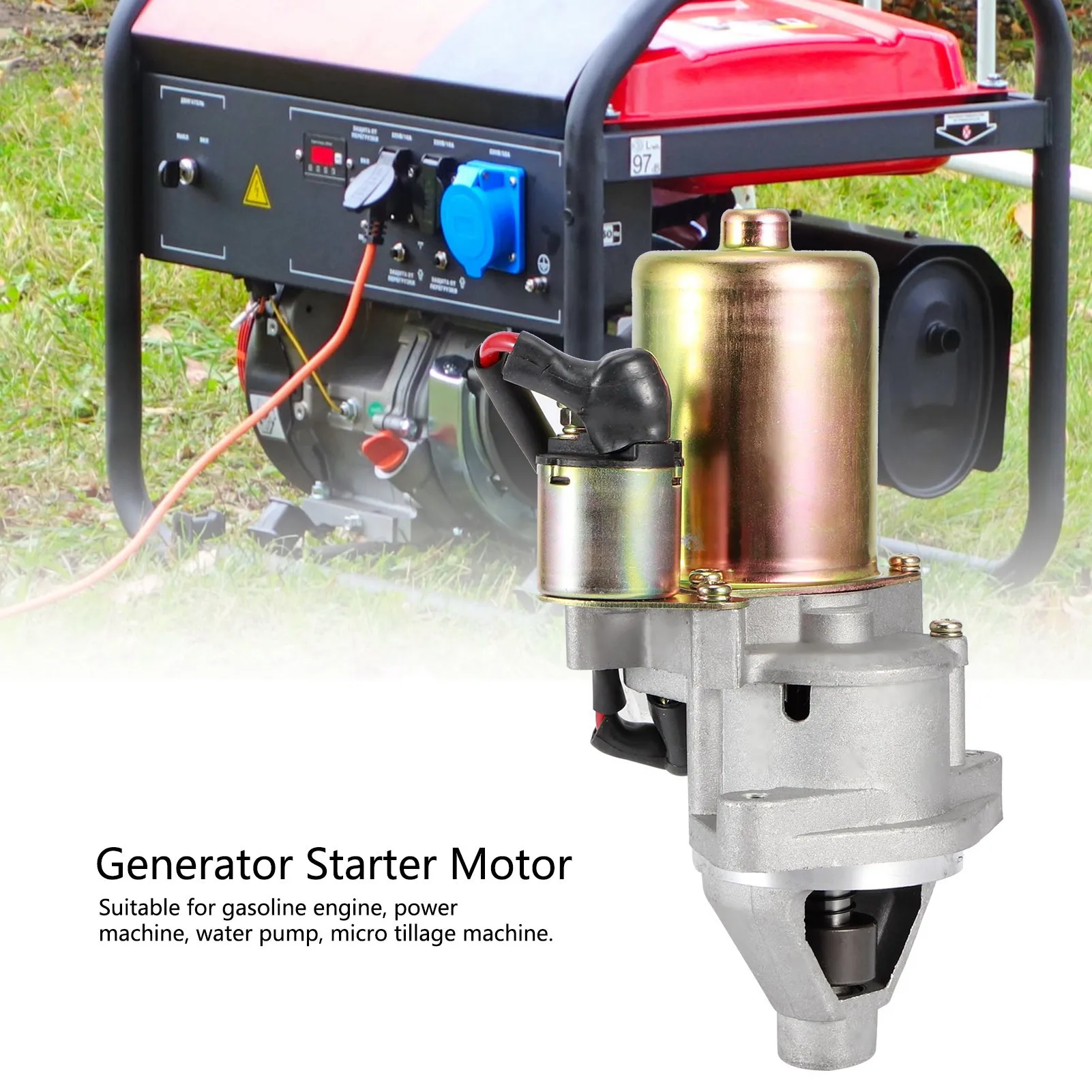 Starter 5‑6.5KW Starter Motor Replacement Fit for 188F/190F GX390/GX420 ...