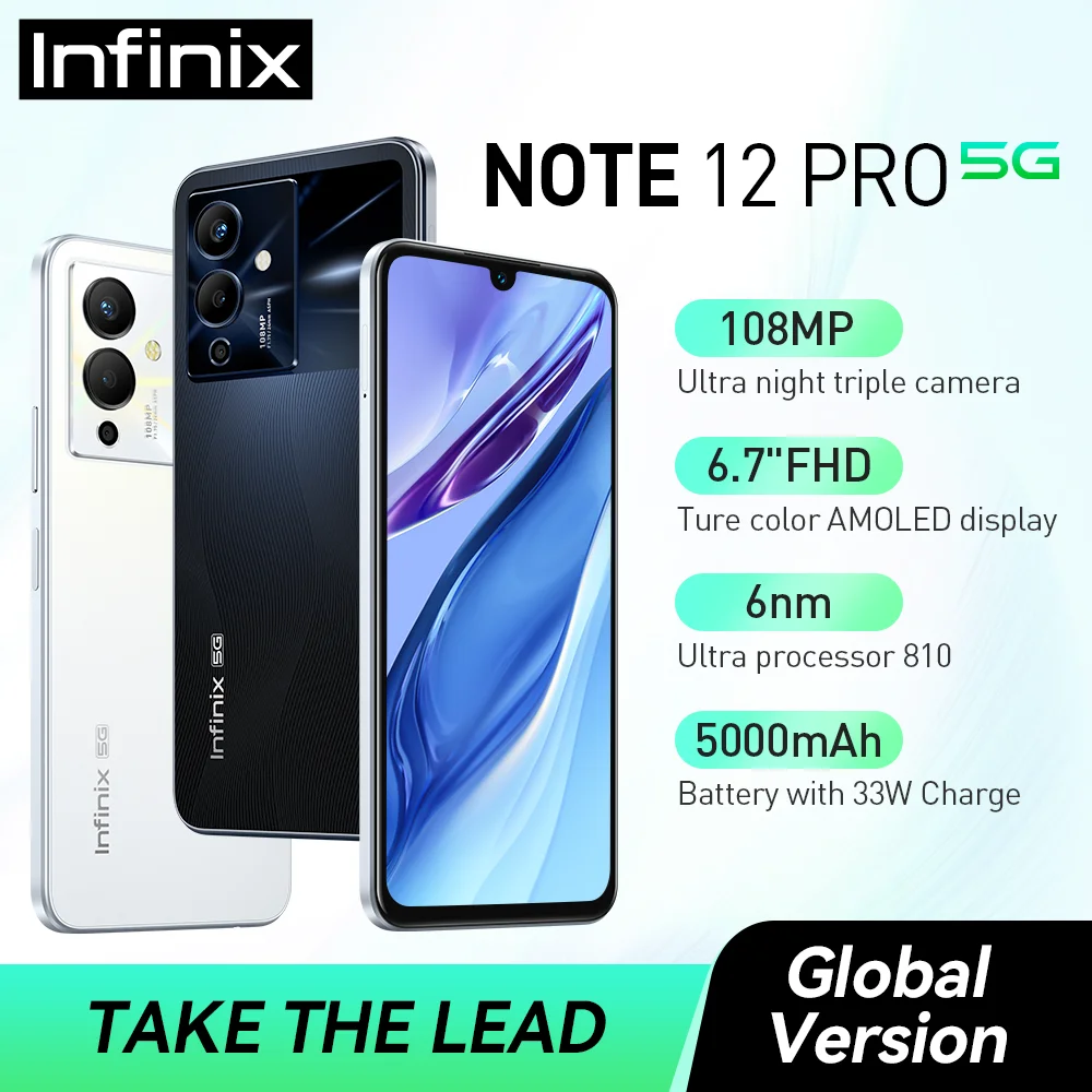* World Premiere * Infinix NOTE 12 PRO 5G สมาร์ทโฟน6nm Dimensity 810 6. ...