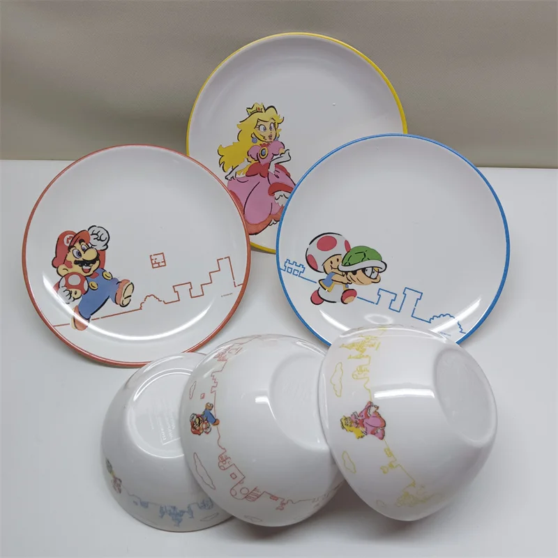 Plato-de-Super-Mario-Bros-para-ni-os-Bol-de-Anime-para-Avena-vajilla-de ...