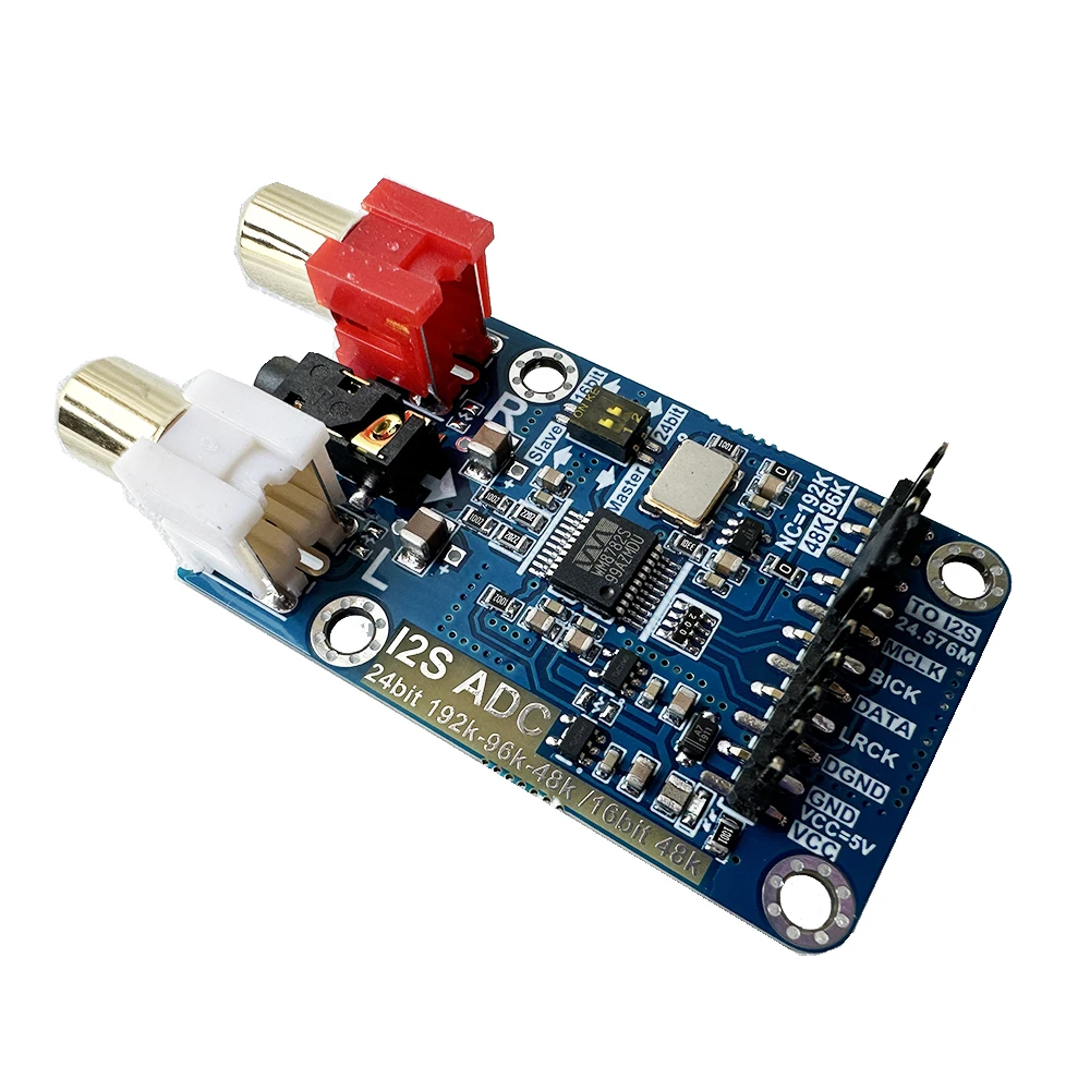 I2S-ADC-Audio-Acquisition-Card-Module-3-5mm-RCA-Input-Master-Slave-Mode ...